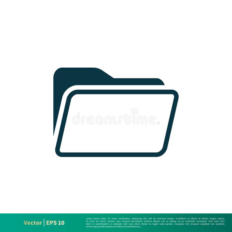Empty Folder Icon Vector Logo Template Illustration Design. Vector EPS ...