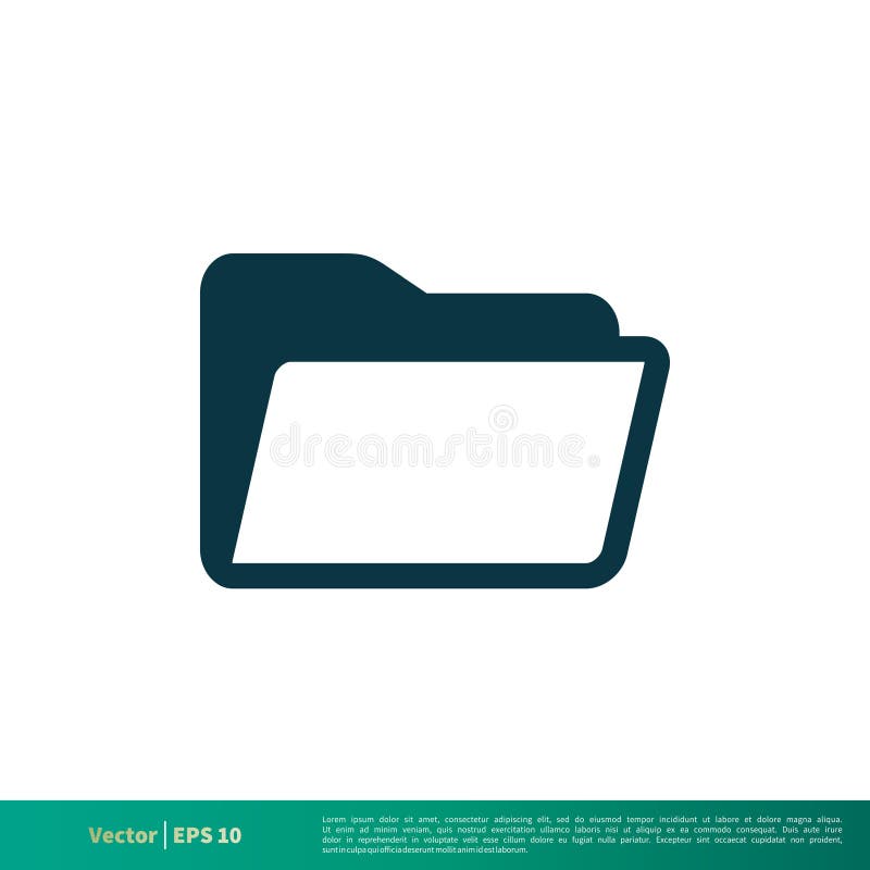 Empty Folder Icon Vector Logo Template Illustration Design. Vector EPS ...
