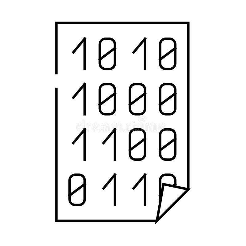 Empty Folder Line Icon Vector Illustration Stock Vector - Illustration ...