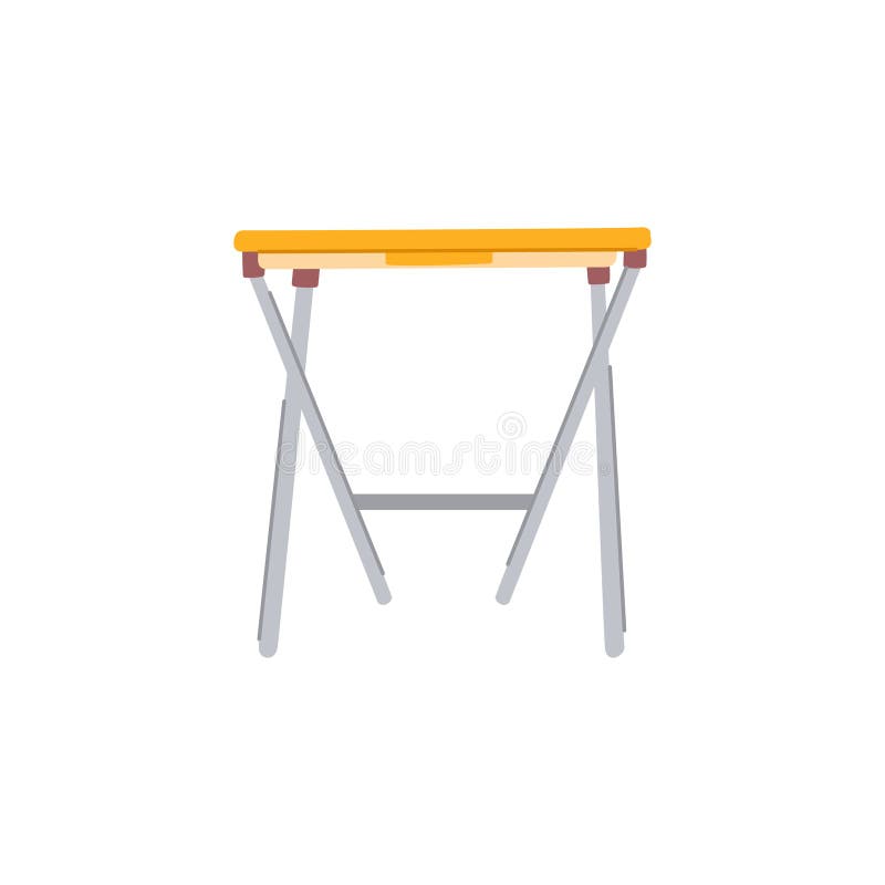 Empty Folding Table Cartoon Vector Illustration Stock Vector ...
