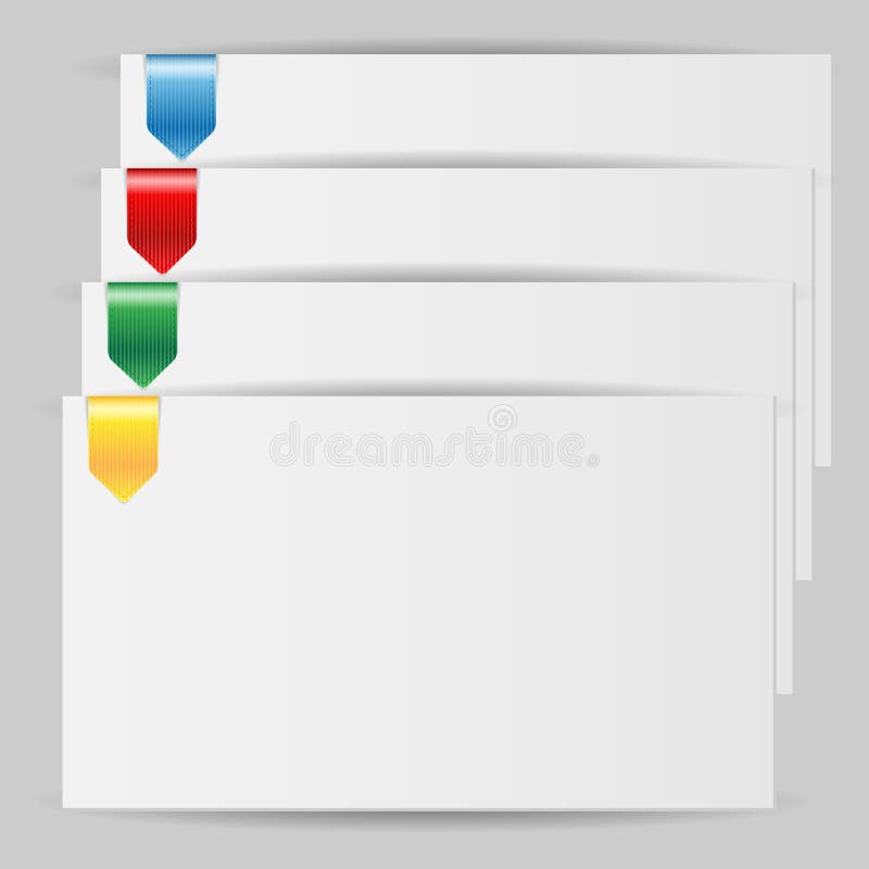 Coloured Book Marks Stock Illustrations – 6 Coloured Book Marks Stock ...