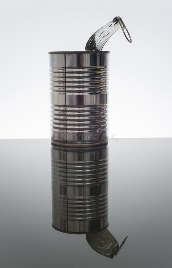 Empty Food Can on Sheet of Dark Glass Stock Photo - Image of everyday ...
