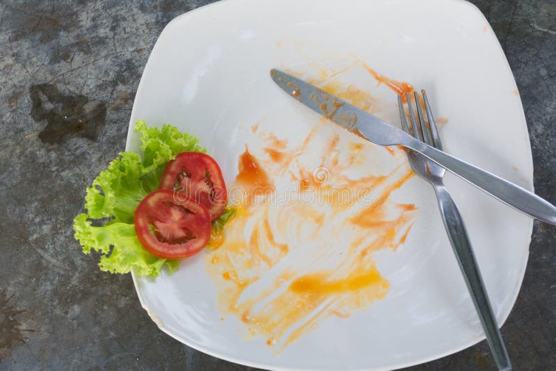 Empty food on dish stock image. Image of isolated, dishware - 63650597
