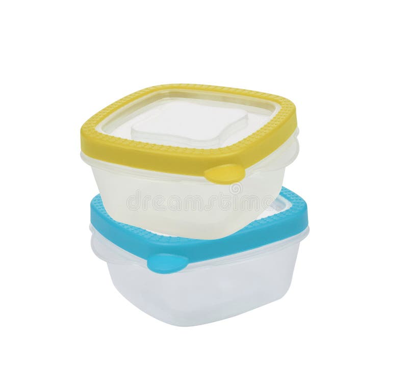 Empty Food Plastic Containers Isolated Stock Image - Image of container ...