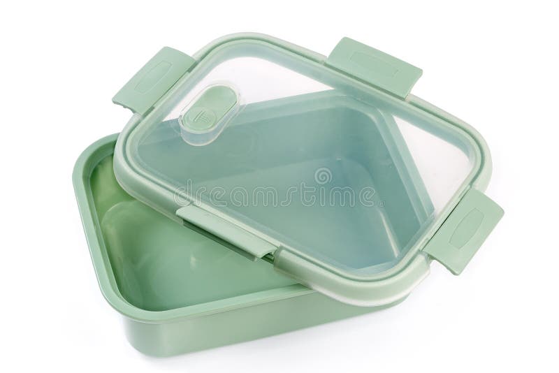 Empty Food Storage Container with Partly Removed Transparent Lid Stock ...