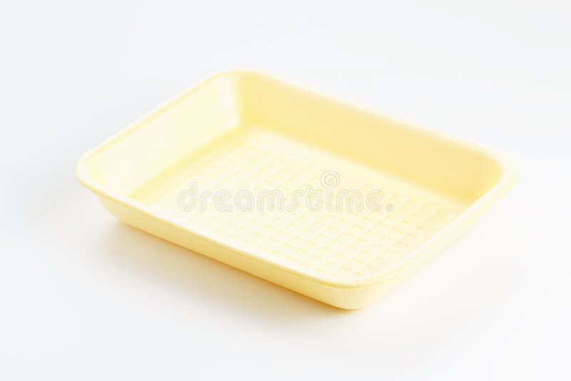 Empty Food Tray on White Background Stock Photo - Image of package ...