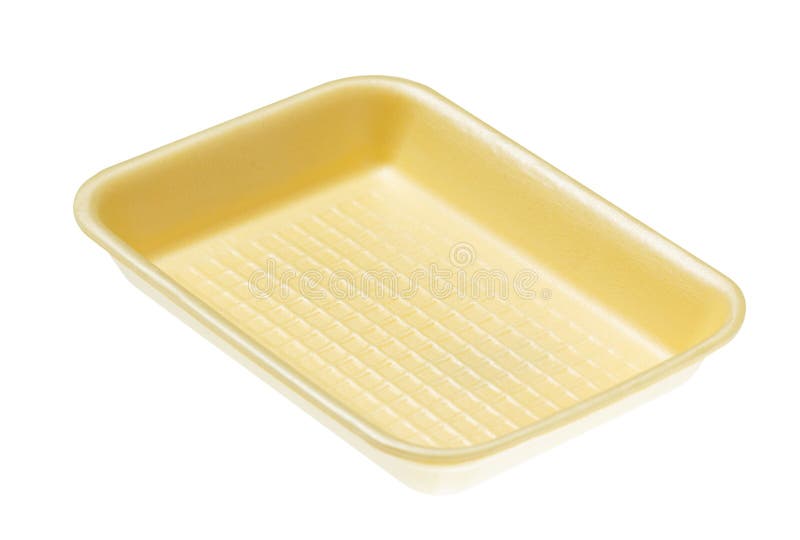 Empty Food Tray on White Background Stock Photo - Image of food ...