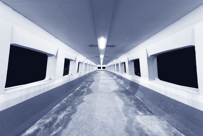 Empty Foot Bridge and Pedestrian Walkway Stock Photo - Image of pathway ...