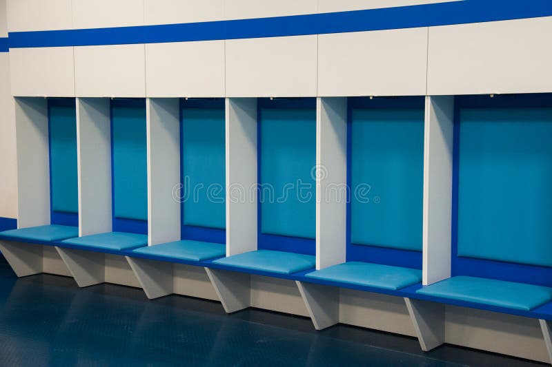 Empty Football Changing Room Stock Image - Image of locker, sports ...