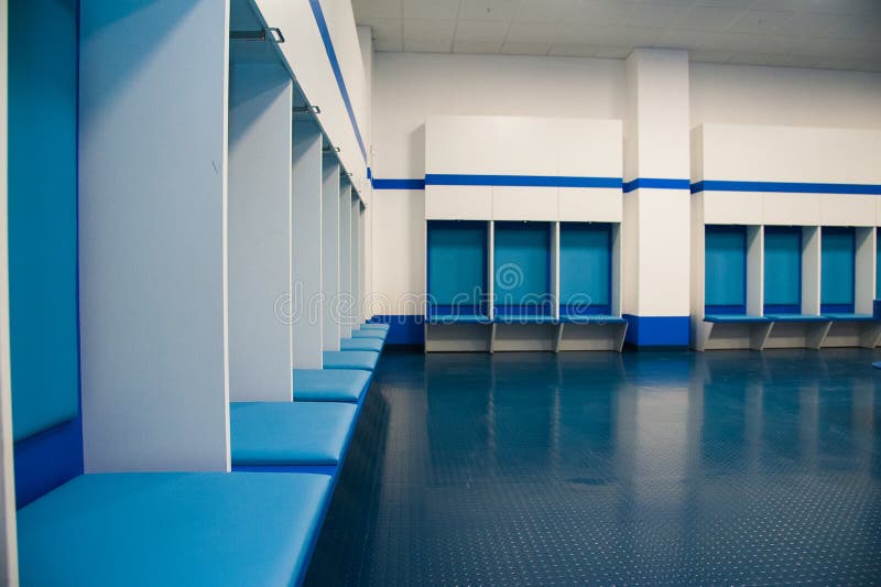 Empty Football Changing Room Stock Image - Image of football, changing ...