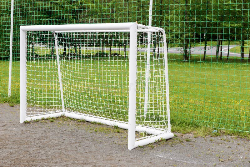 Empty football goal stock photo. Image of exercise, empty - 93285544