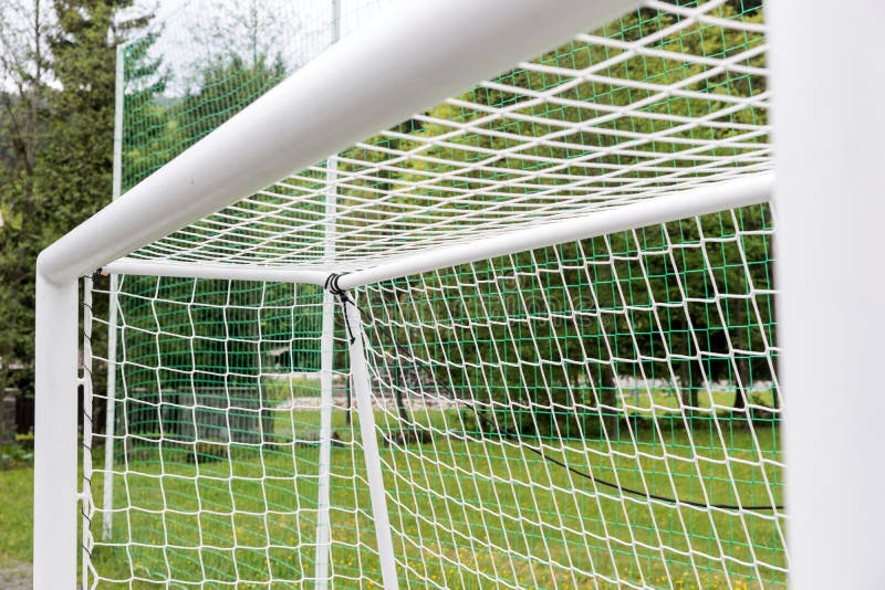 Empty football goal stock photo. Image of barrier, goal - 93285670