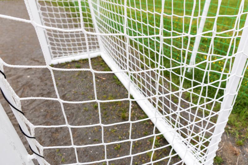 Empty football goal stock photo. Image of game, match - 93285748
