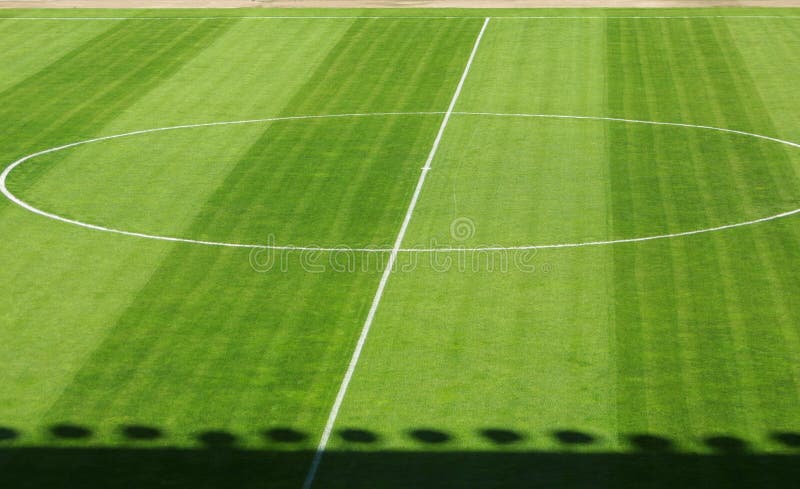 Empty Football Soccer Field Stock Photo - Image of ground, detail: 12559326