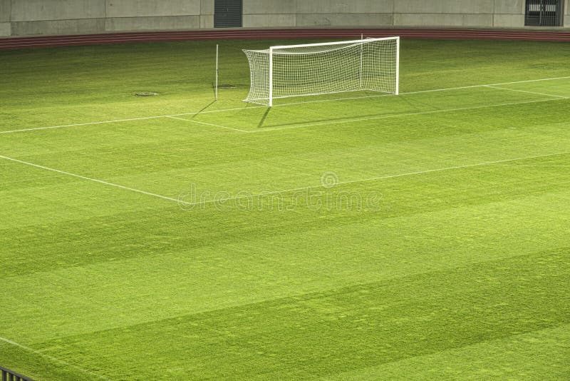 Empty football stadium stock image. Image of football - 265513693