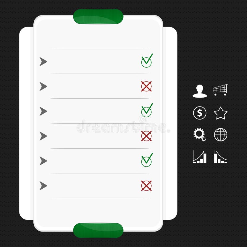 An empty form with icons stock vector. Illustration of shape - 39628910