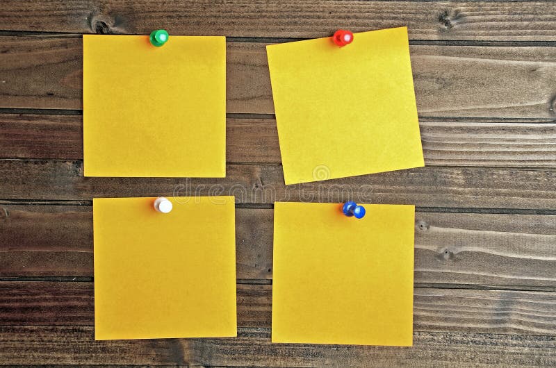 Empty four notes stock image. Image of label, macro, communication ...