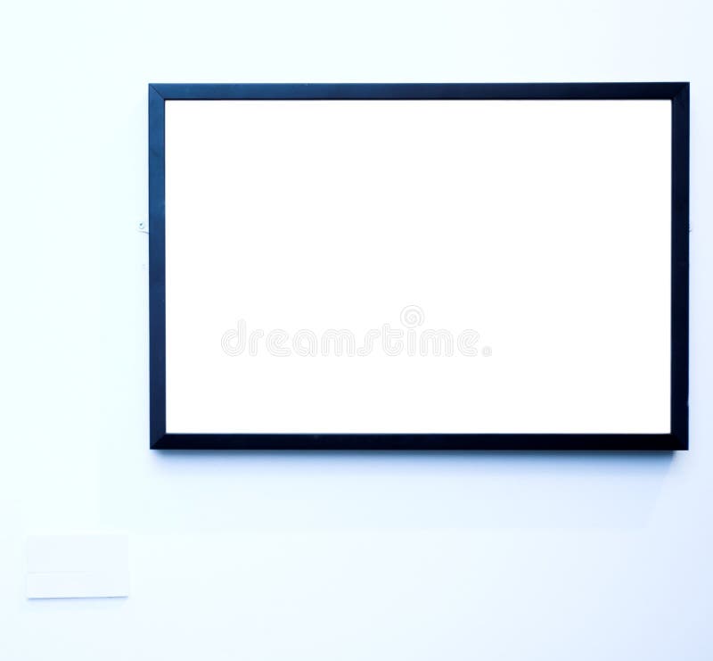 Big Empty Frame on White Wall Exhibition Stock Photo - Image of cadre ...