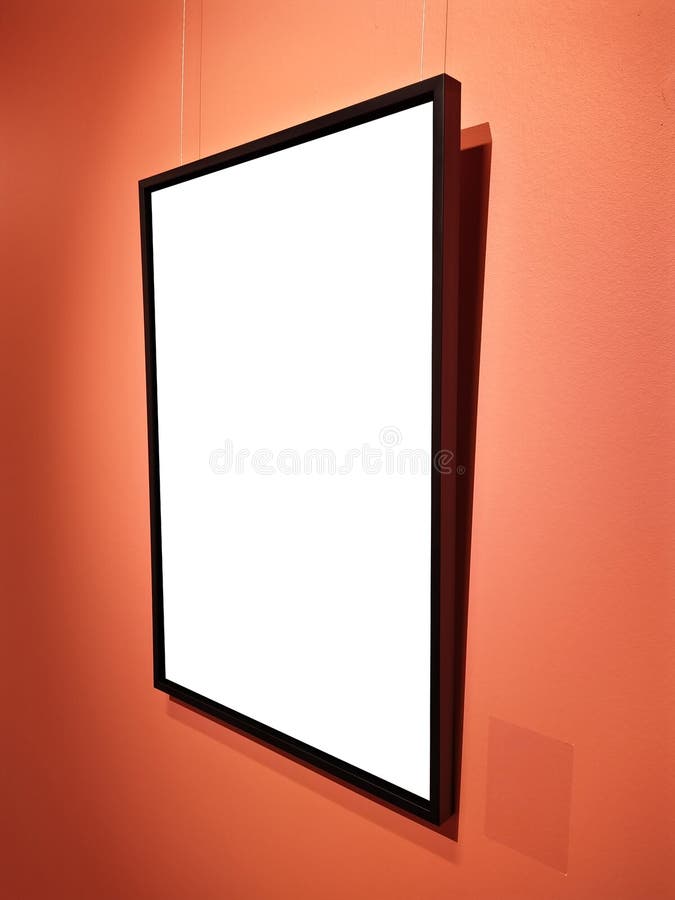 Empty Frame at Art Exhibition Stock Image - Image of decoration ...