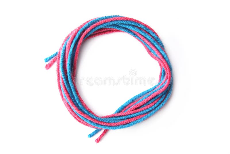 Colorful Circle Frame Made of Thread Isolated on White Background ...