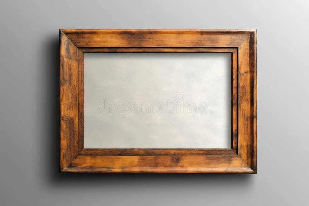 Empty Frame Displays on Wall with Antique Theme and Photo Template ...