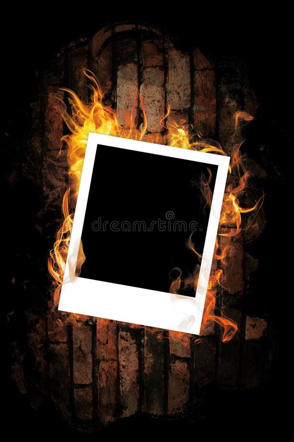 Fire photo frame stock image. Image of burn, blazing - 20517673