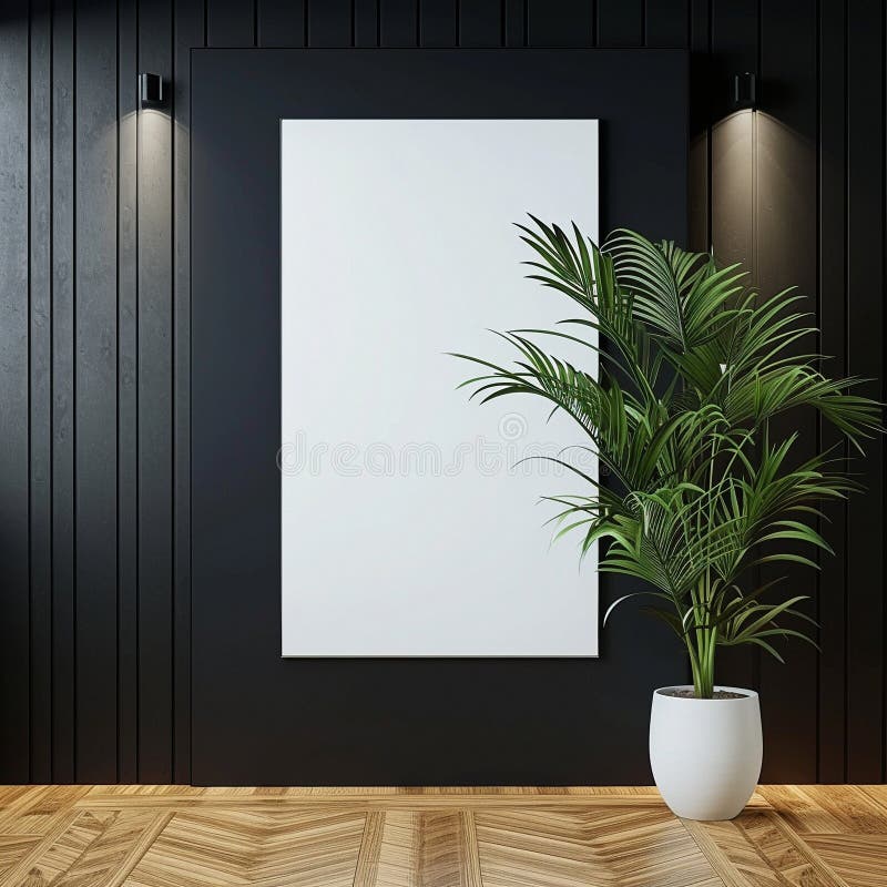 An Empty Frame for the Inscription on the Wall. Mock Up ,interior ...