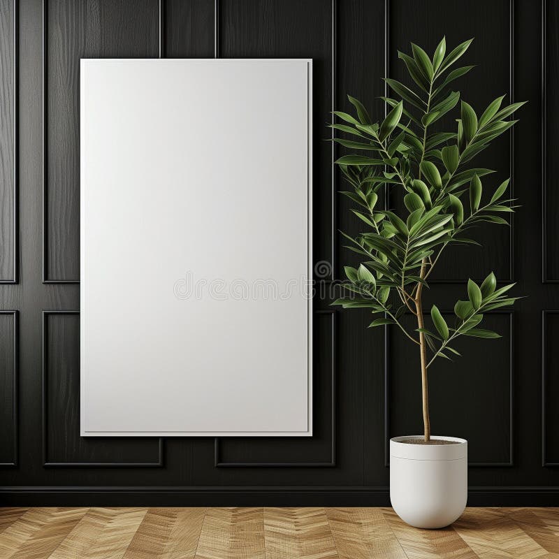 An Empty Frame for the Inscription on the Wall. Mock Up ,interior ...