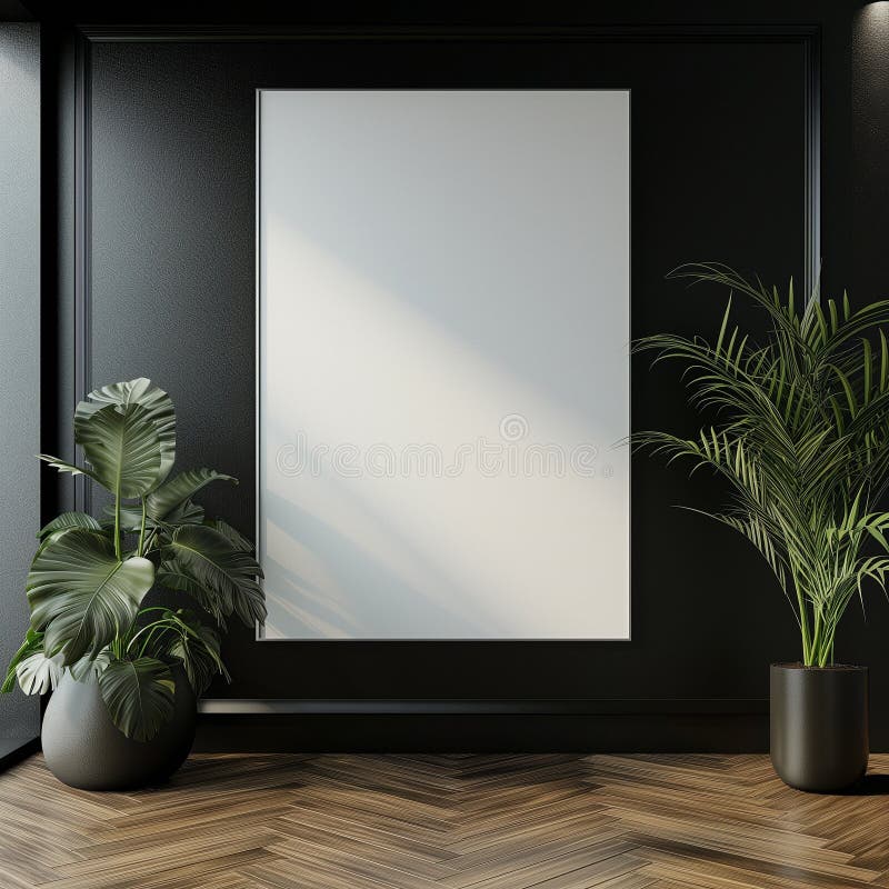 An Empty Frame for the Inscription on the Wall. Mock Up ,interior ...