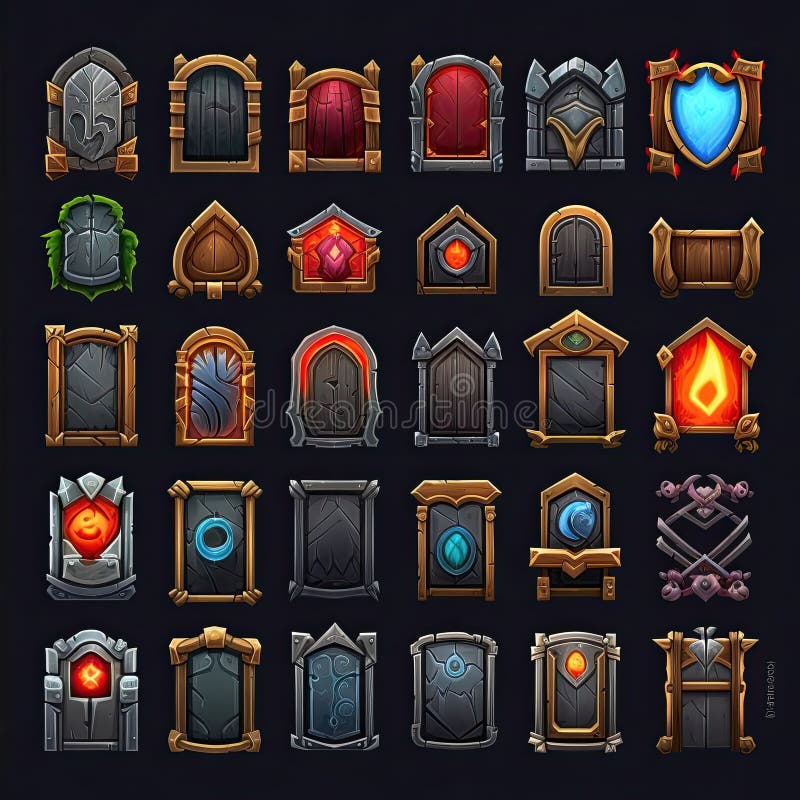 Item Frame Medieval Ai Generated Stock Image - Image of generated, item ...