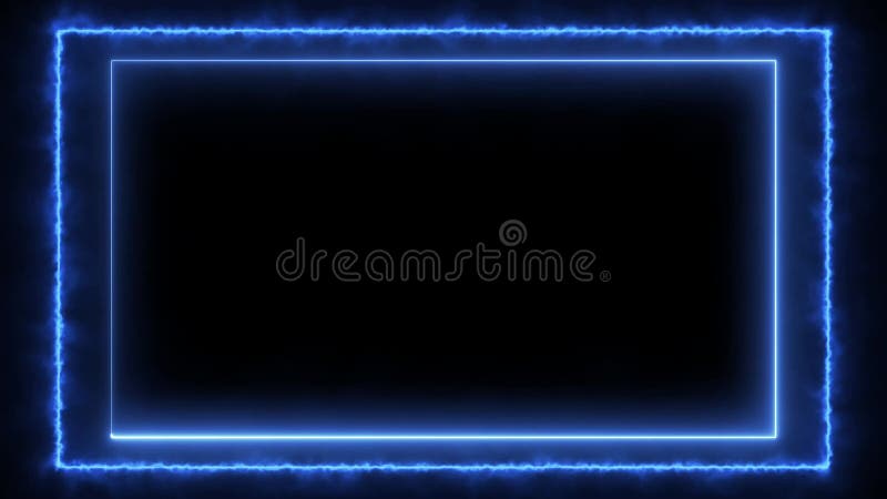 Empty Frame with Rectangle Blue Cold Color Stock Video - Video of blue ...