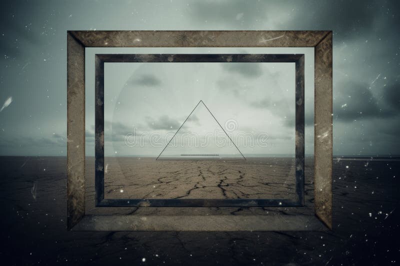 An Empty Frame with a Triangle in it Stock Illustration - Illustration ...