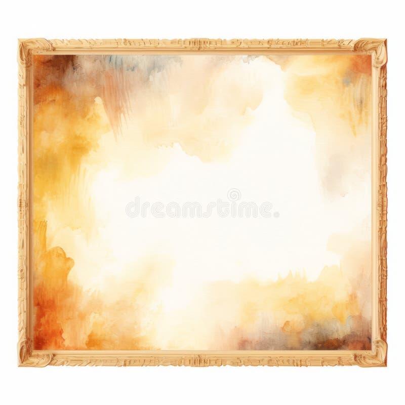A Painting of an Empty Frame on a White Background Stock Illustration ...