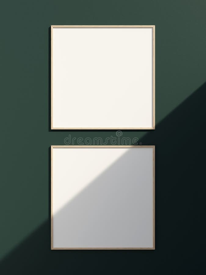 Empty Framed Canvas for Mockups and Art Illustrations Stock ...