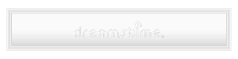 Empty Framed Long White Banner, Signboard. 3D Realistic Vector ...