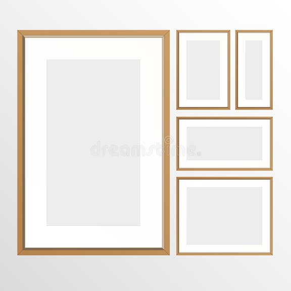 Empty frames collage stock vector. Illustration of white - 73764948