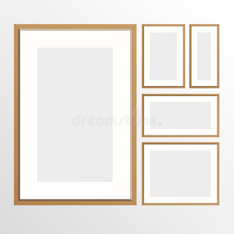 Empty frames collage stock vector. Illustration of white - 73764948