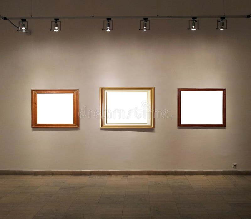 Empty Frames in Gallery Room Stock Image - Image of copy, hall: 56101173
