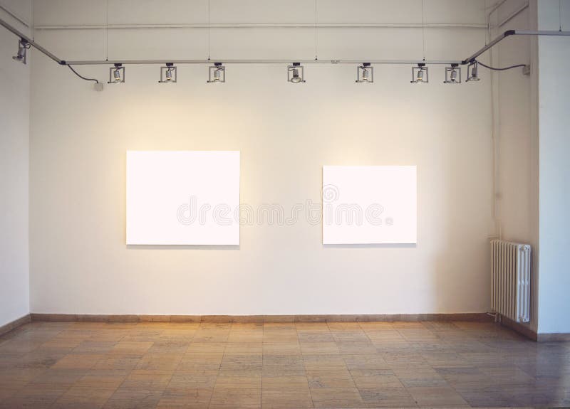 Empty frames in the museum stock photo. Image of decoration - 151716832