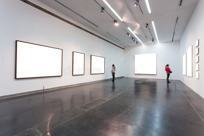 Wall in museum with frames stock photo. Image of exhibition - 5559604