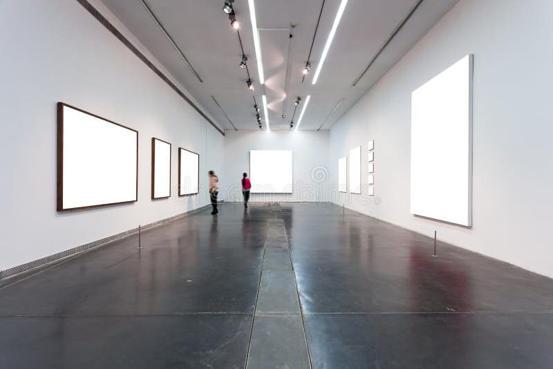 Empty frames in museum stock image. Image of copyspace - 35083545