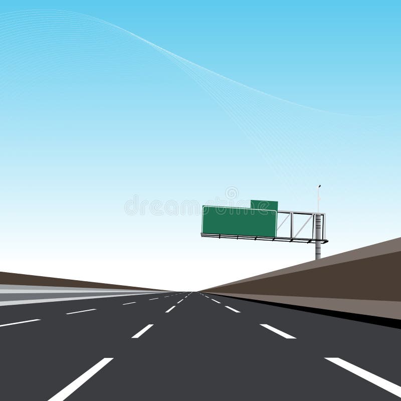 Empty Freeway stock vector. Illustration of blank, clear - 26329615