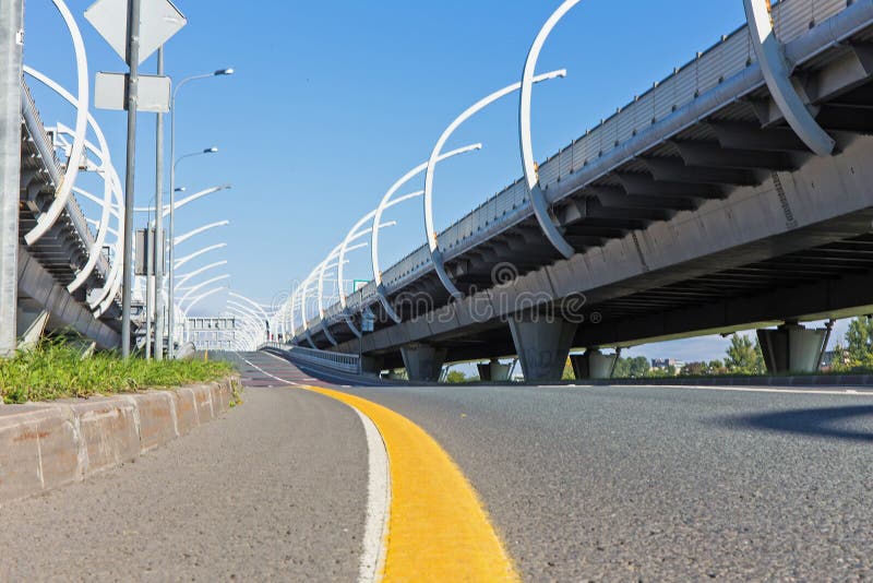 Empty freeway stock image. Image of freeway, curve, multiple - 44306469
