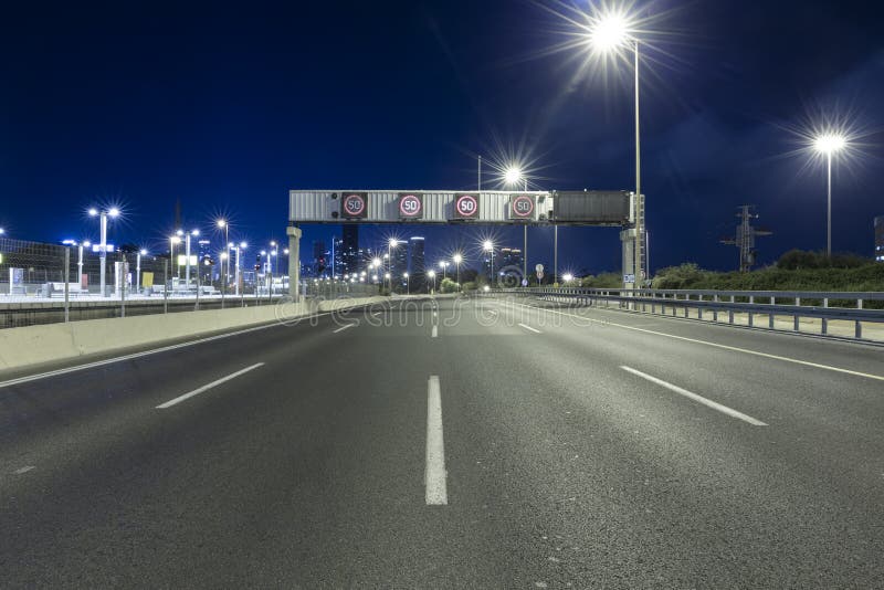 Freeway night traffic stock image. Image of exposure - 22044503