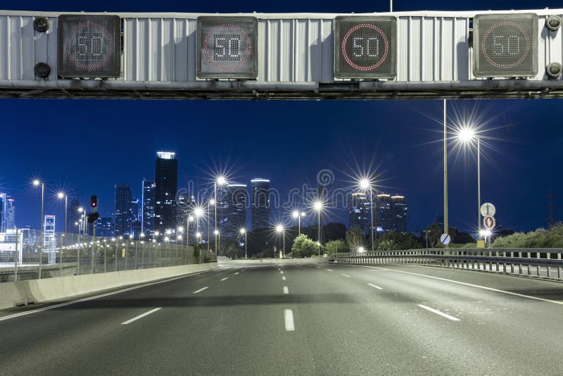 Freeway night traffic stock image. Image of exposure - 22044503