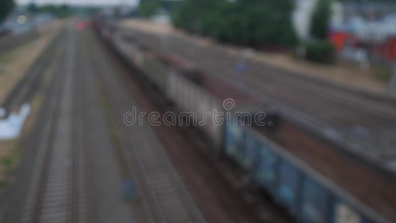 Empty Freight Train Slowly Moving Stock Photo - Image of delivery ...