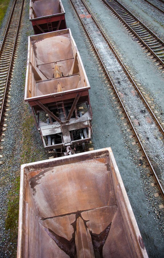 Empty freight wagons stock photo. Image of proceed, junction - 40151102