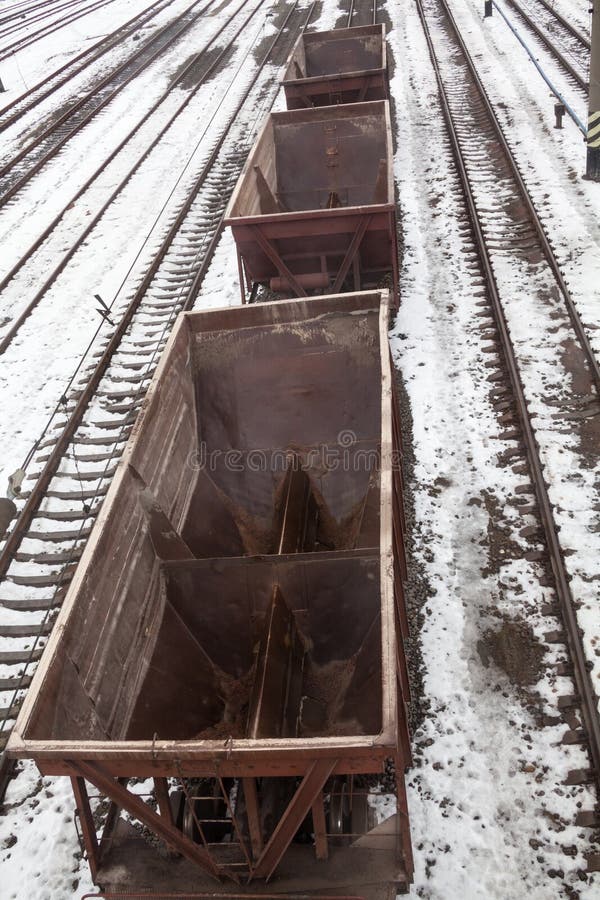 Empty freight wagons stock photo. Image of proceed, junction - 40151102