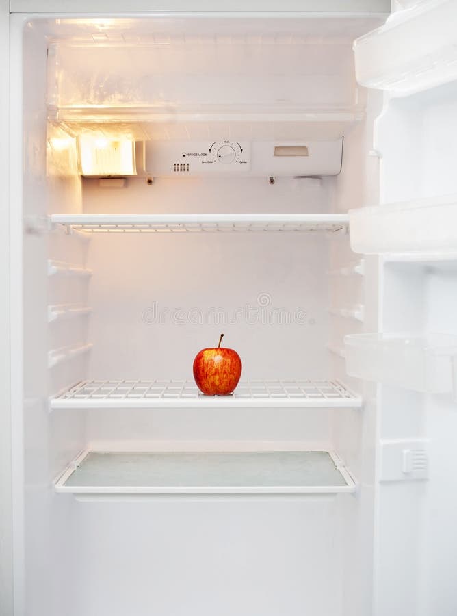 Empty fridge stock photo. Image of household, metallic - 19640702