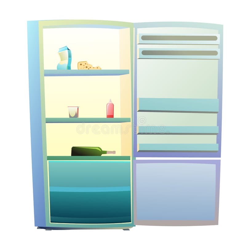 Empty Refrigerator Clipart